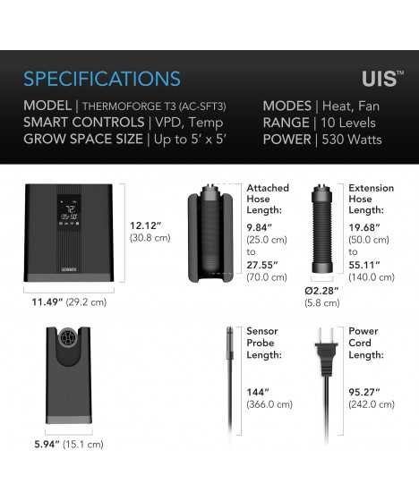 AC Infinity THERMOFORGE T3 - Plant Heater/Warmer, 10 Levels of Heat ...
